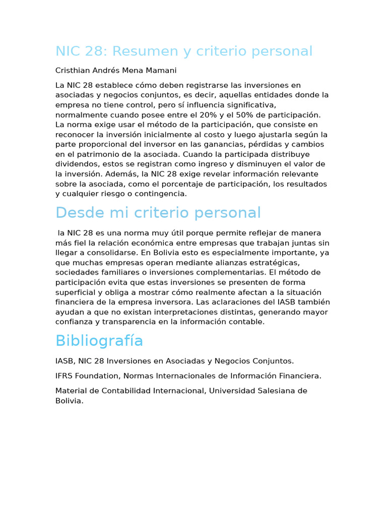 Nic 28 Resumen | PDF