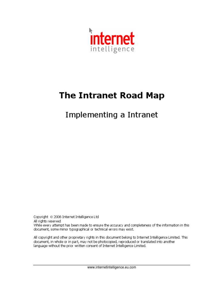 Intranet Road Map | PDF | Databases | Websites