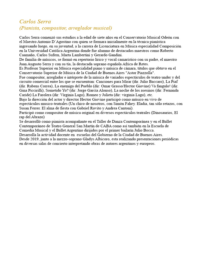 CV Carlos Serra | PDF