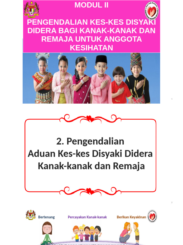 Pengendalian Aduan Kes-Kes Disyaki Didera Bagi Kanakkanak Dan Remaja Dan Isu-Isu Pelaporan | PDF