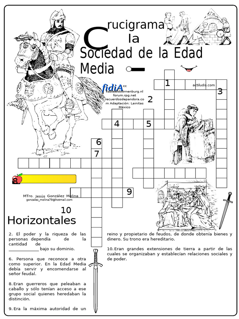 Crucrigrama Edad Media | PDF | Servidumbre | Edades medias