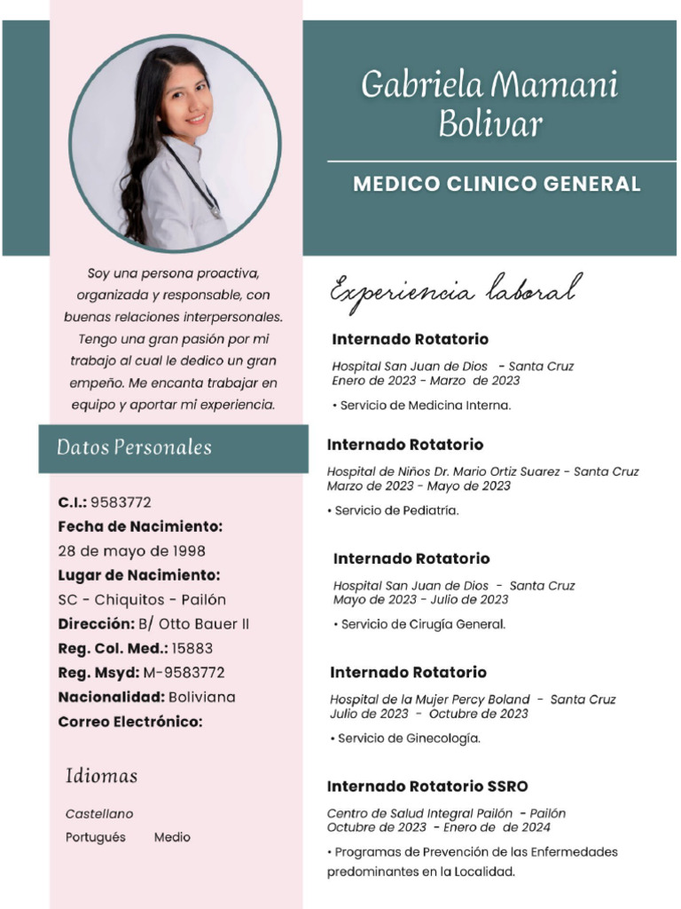 CV - Gabriela | PDF