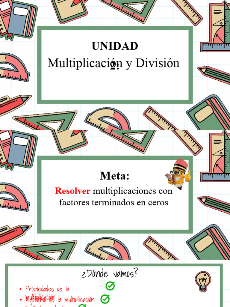 Multiplicación y División - Multiplicación Cero | PDF