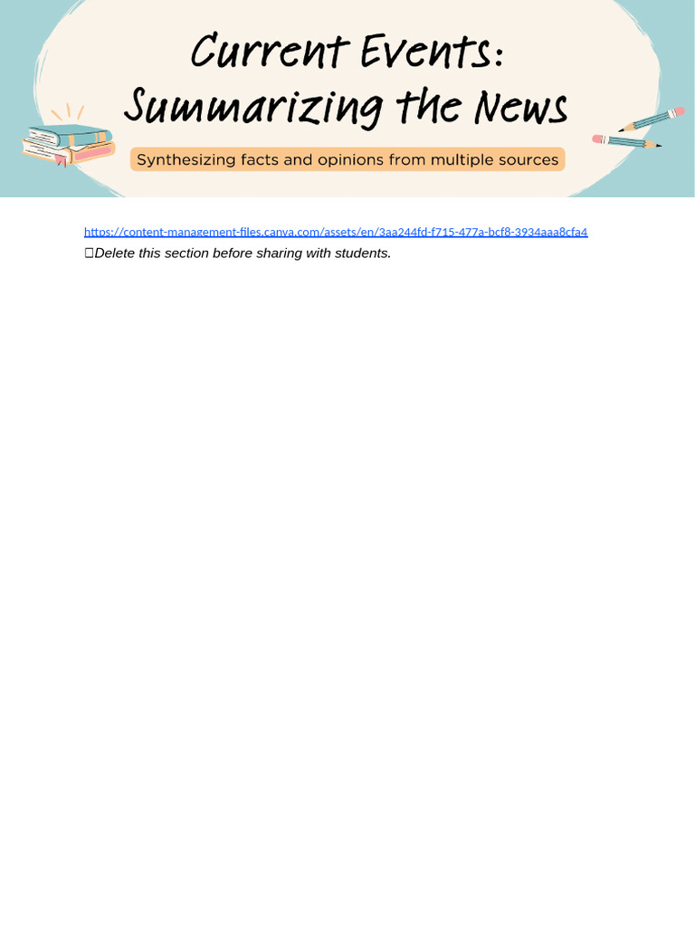 5 Ws News Article Summaries Subject 2025 | PDF