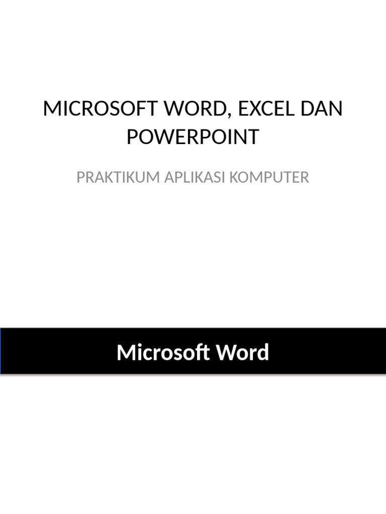 Manfaat Microsoft Word, Excel, PowerPoint | PDF