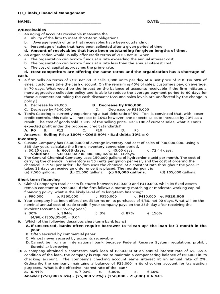 Quiz 1 Finals Finma 2025 | PDF | Interest | Bonds (Finance)