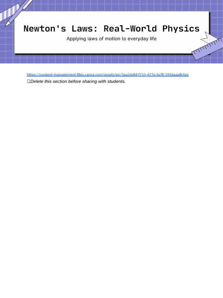 Text-to-Real-Life Application Newton's Laws Around Us | PDF | Force ...