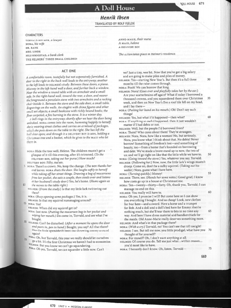 A Doll House - Script | PDF