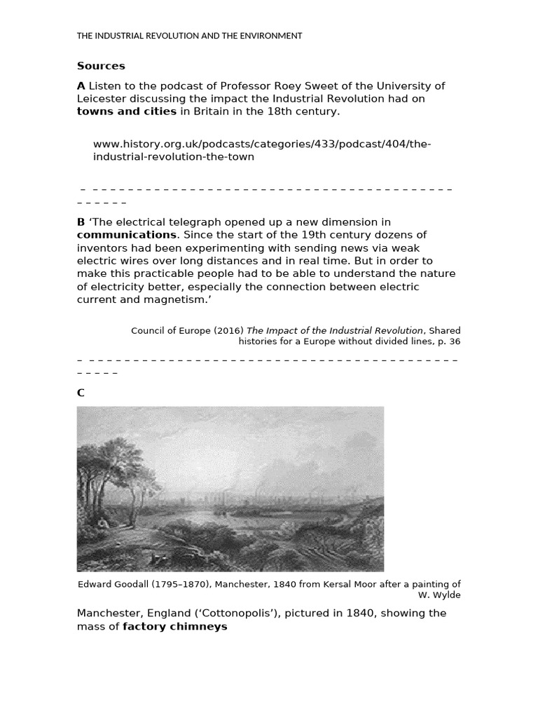 Environmental Impact of the Industrial Revolution | PDF | Industrial ...