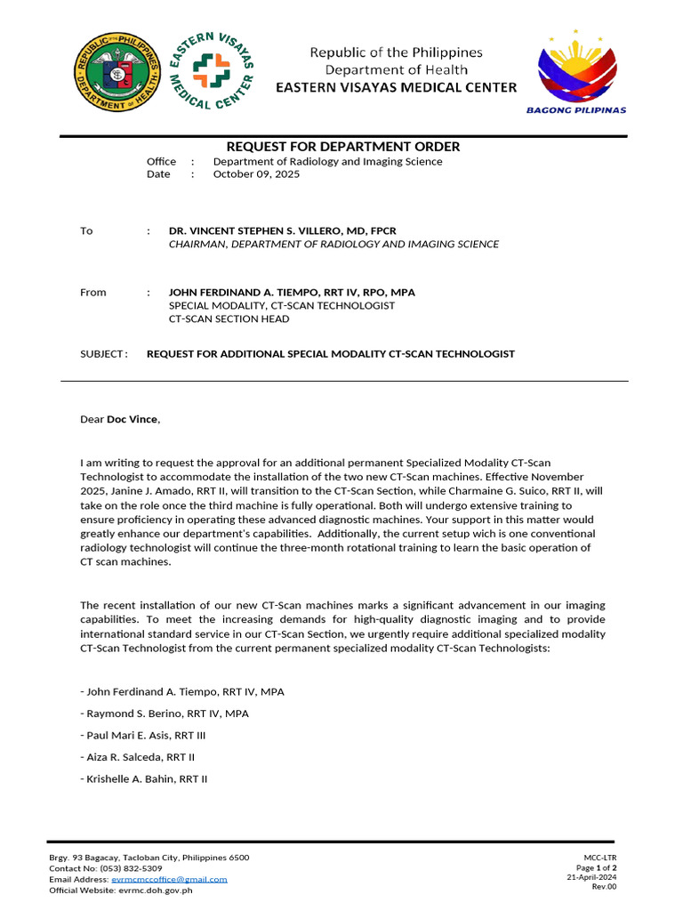 Specialized Modality Requiste | PDF | Ct Scan | Medical Imaging