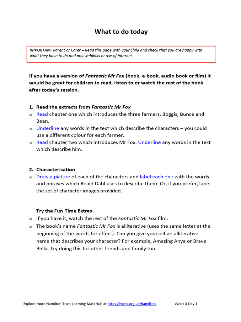 Year 3 Week 3 Day 1 | PDF