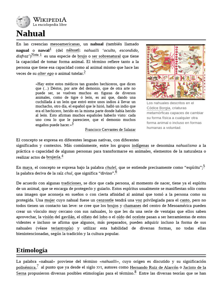 Nahuales: Brujos y Transformaciones Mágicas | PDF