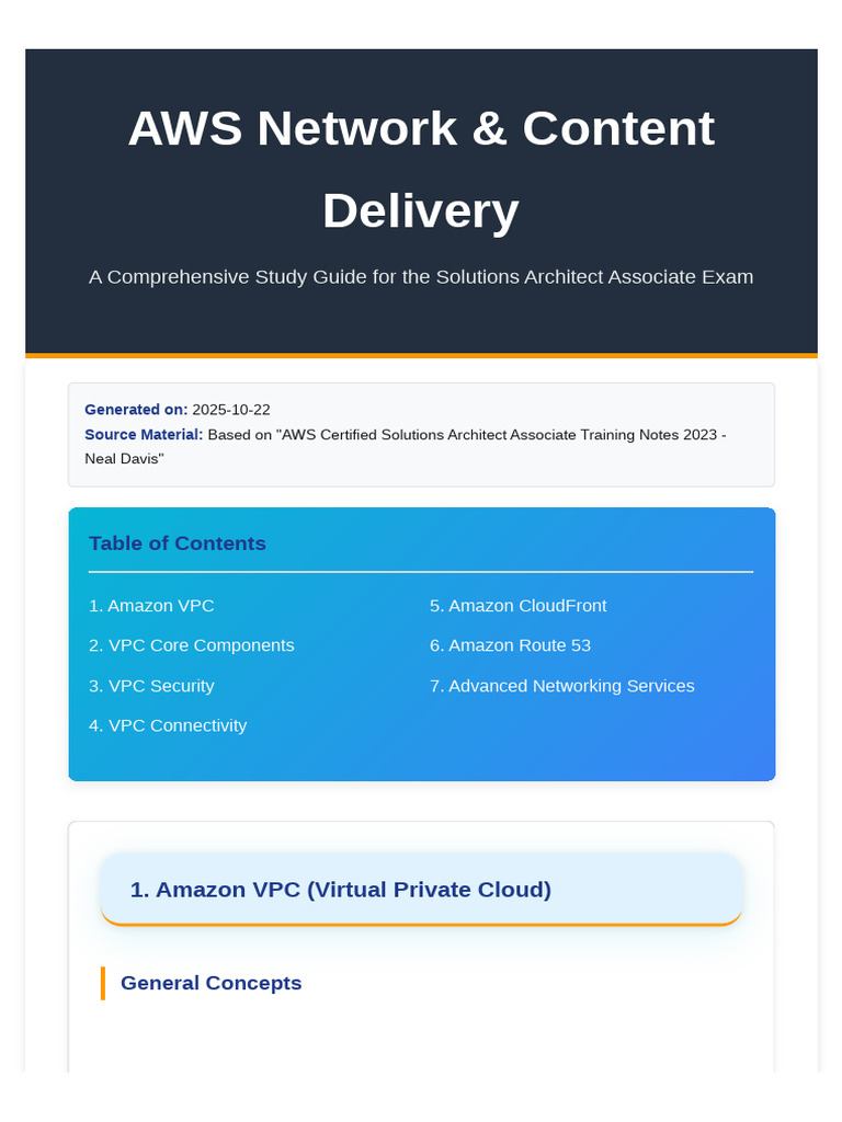 Aws Network Content Delivery Revision Slides | PDF | Domain Name System ...
