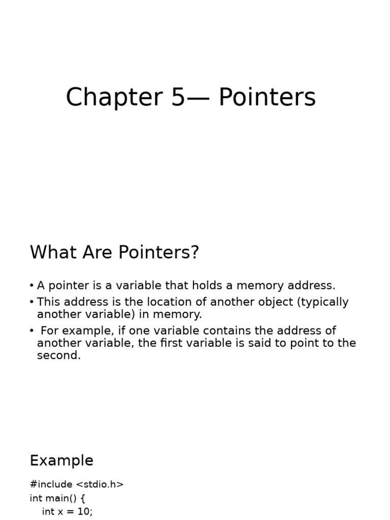 Module 3 Chapter 5 - Pointers | PDF | Pointer (Computer Programming ...
