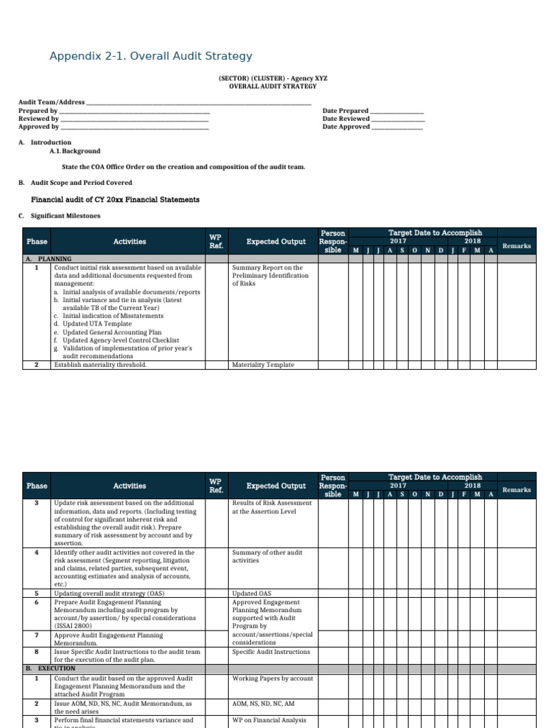 Overall Audit Strategy Overview | PDF | Auditor's Report | Audit