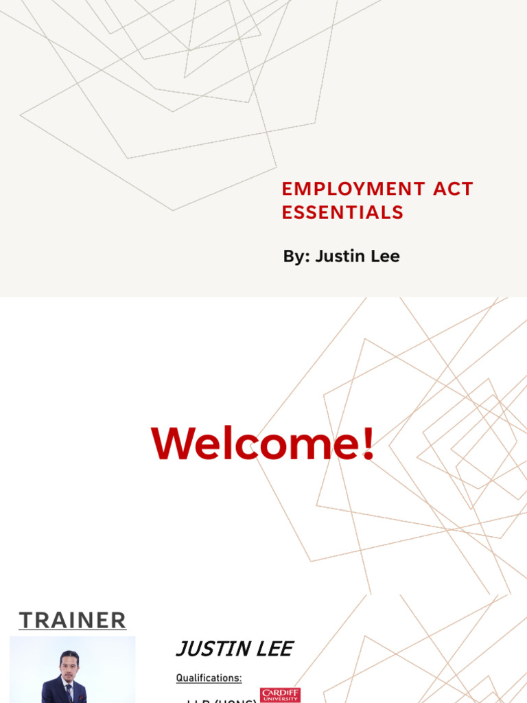 MEF Employment Act 1955 Justin Lee | PDF | Overtime | Employment