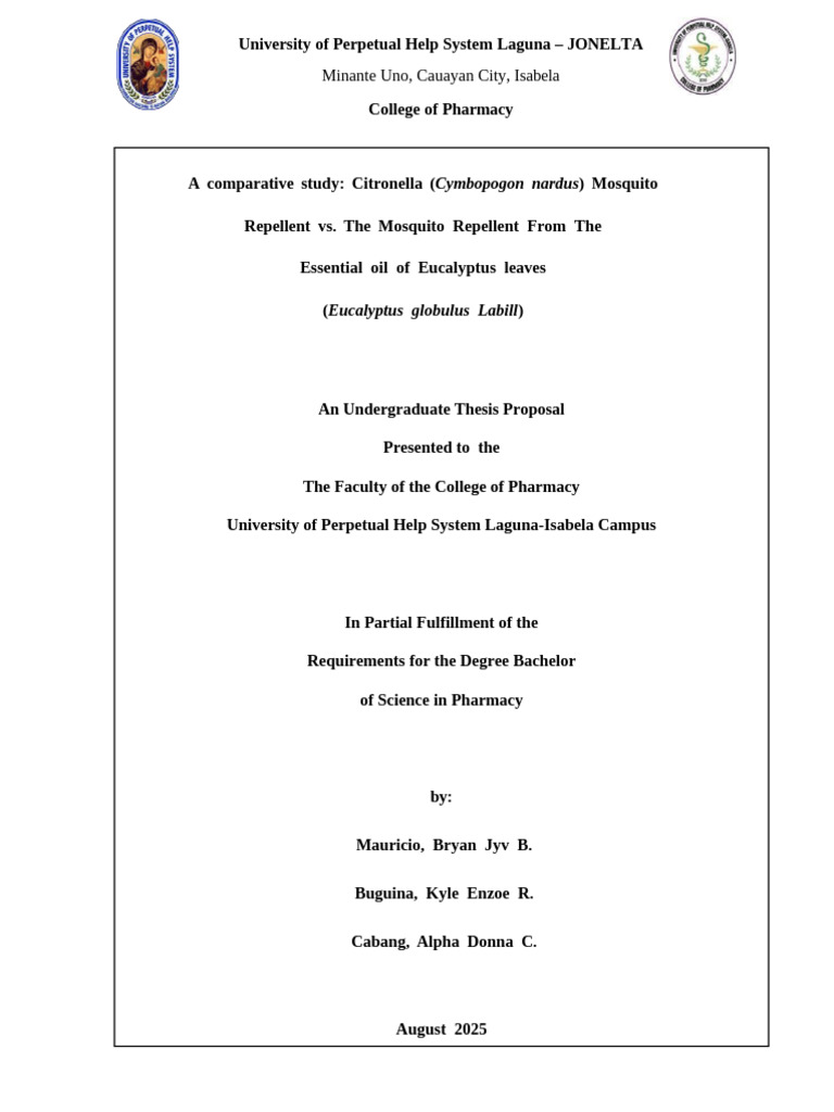 Group 11 Thesis For Signing | PDF | Leaf | Essential Oil