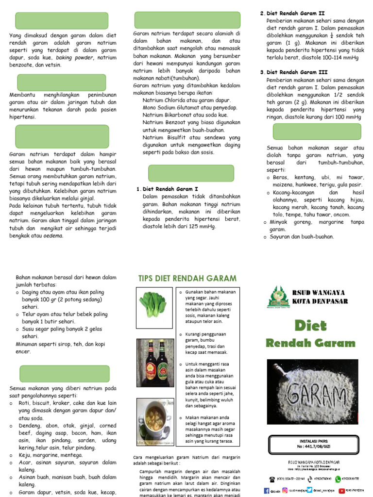 8 leaflet rendah garam | PDF