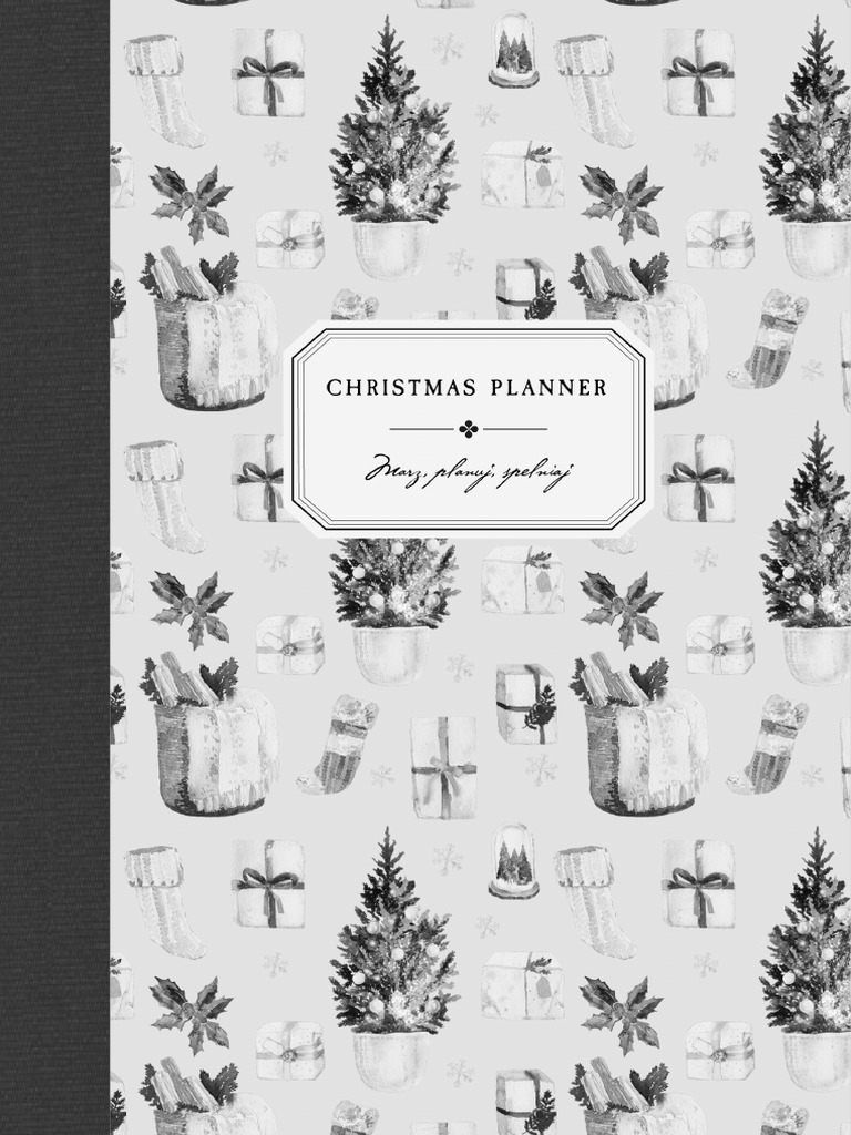 Christmas Planner 2025 Czarno Biały Druk | PDF