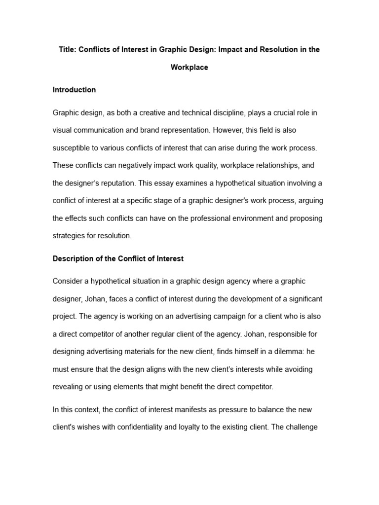 Resolving Conflicts of Interest in Design | PDF | Conflict Of Interest ...