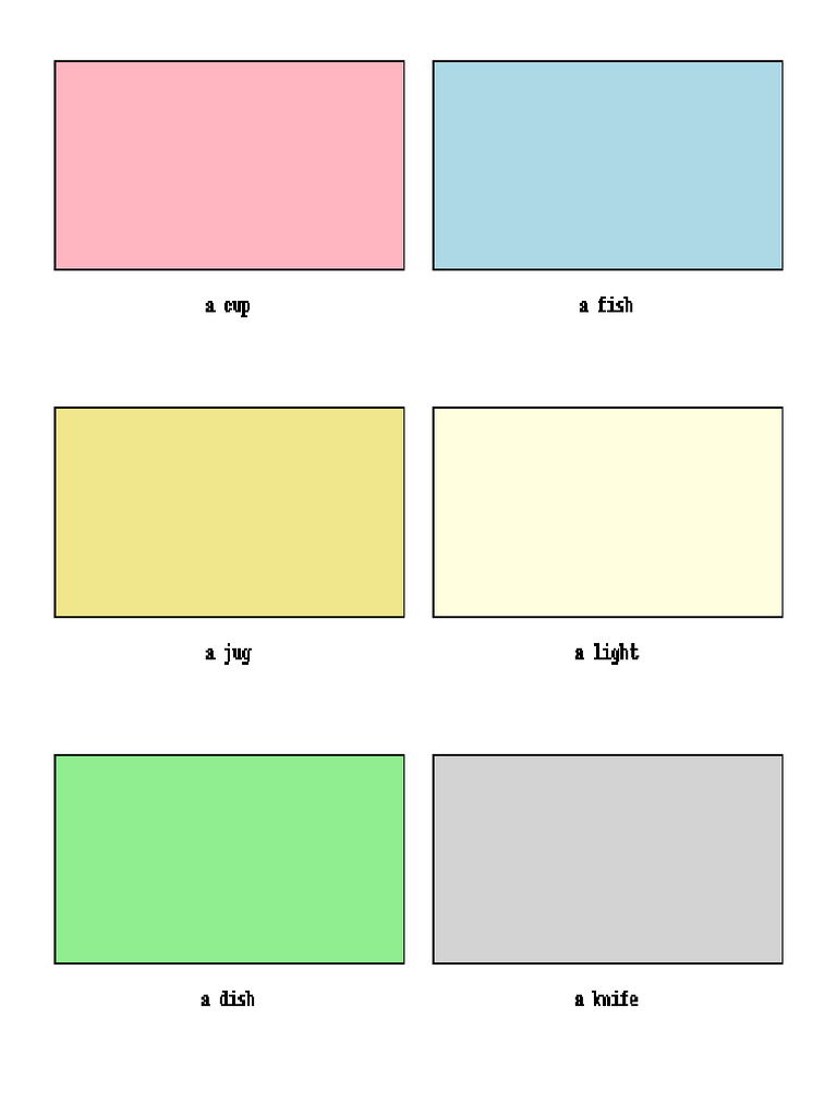 Cartoon Items Grid 3 | PDF