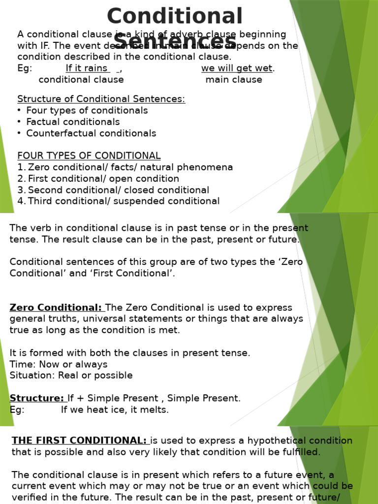 Conditional Sentences | PDF | Verb | Syntax