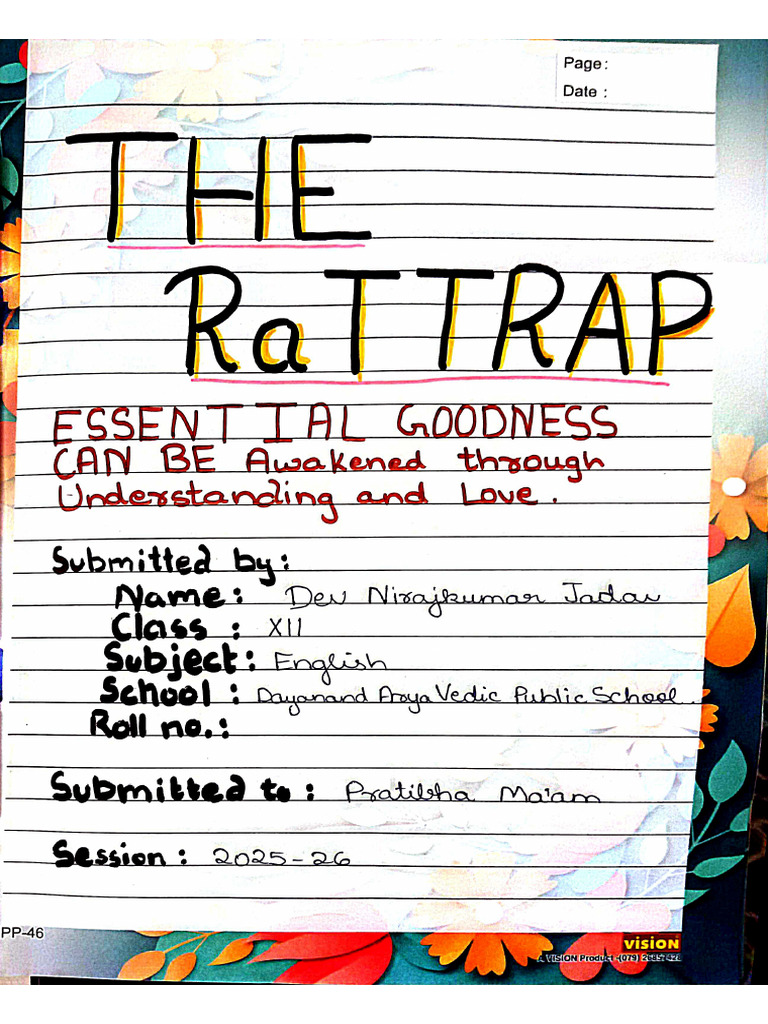 English Project Rattrap Class 12 | PDF
