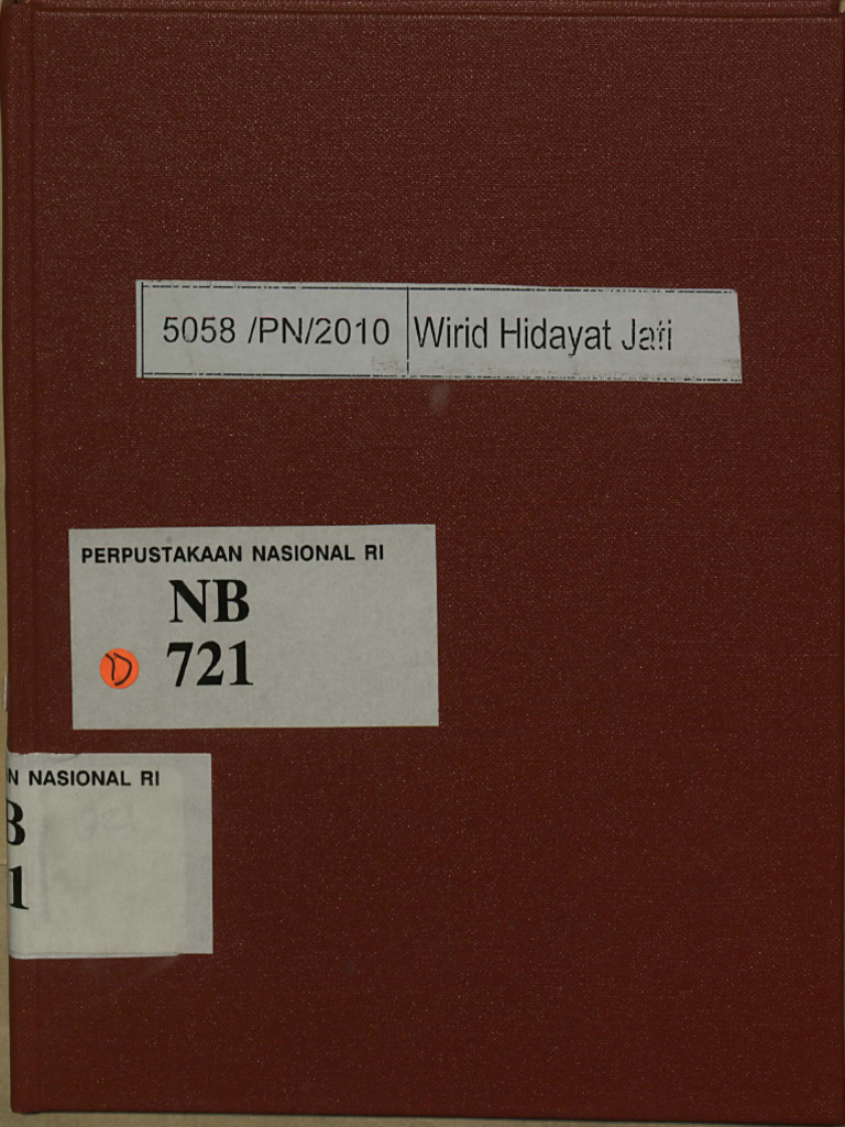NB 721 Wirid Hidayat Jati - 001 | PDF