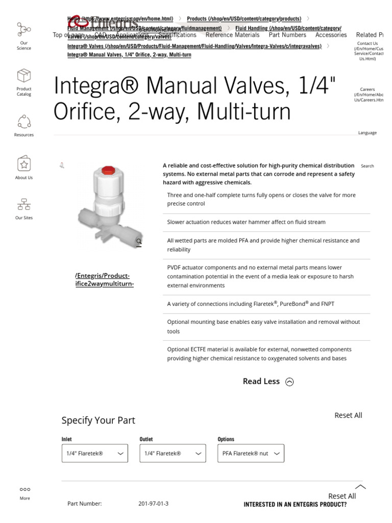 Integra® Manual Valves, 1 - 4 - Orifice, 2-Way, Multi-Turn - Integra ...
