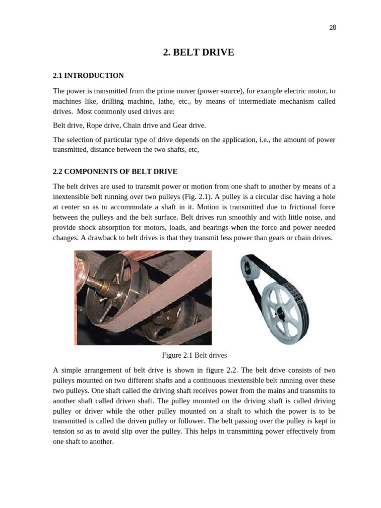 Belt Drive Mechanisms Explained | PDF | Belt (Mechanical ...