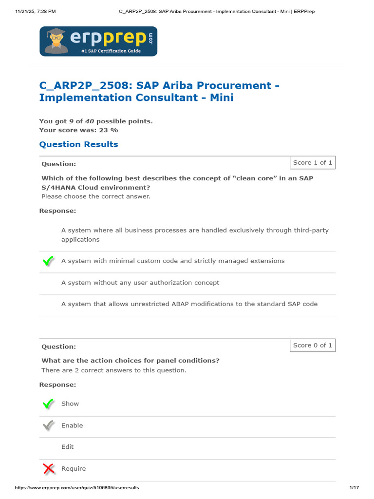 SAP Ariba Procurement Exam Insights | PDF | Invoice | Procurement