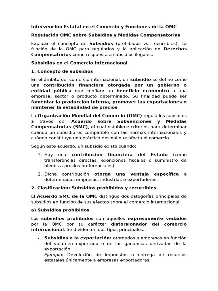 TEMA 3 JEFFERSON | PDF | Subvención | Organización de Comercio Mundial