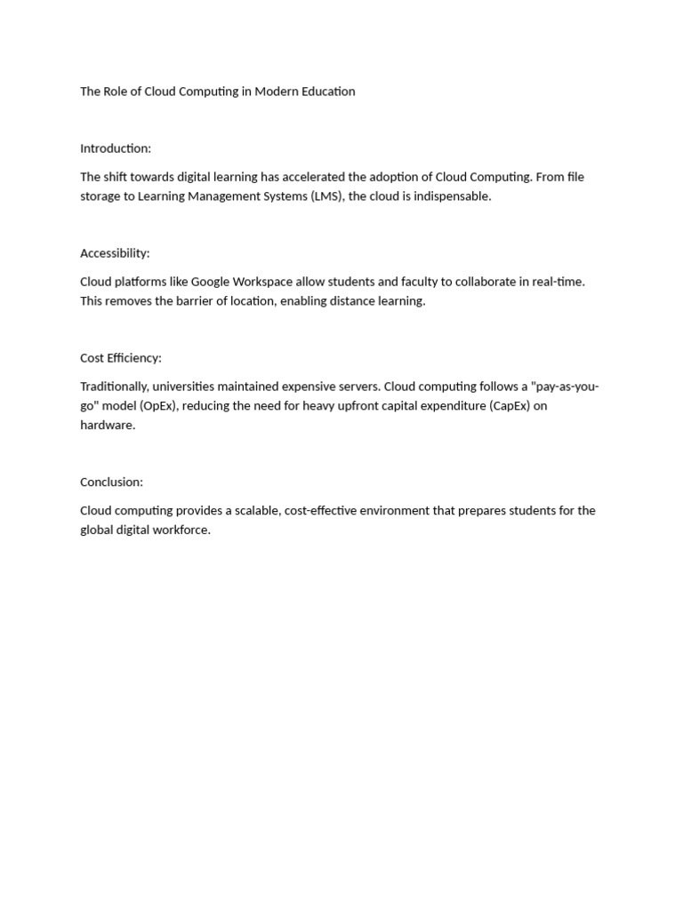 Cloud Computing Education | PDF