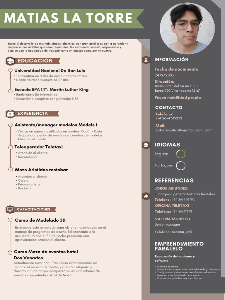 Currículum Matías | PDF | Ciencias de la Computación | Informática