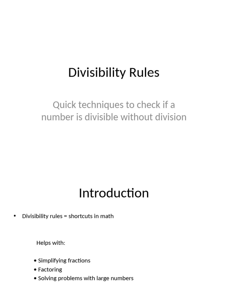 Essential Divisibility Rules Explained | PDF