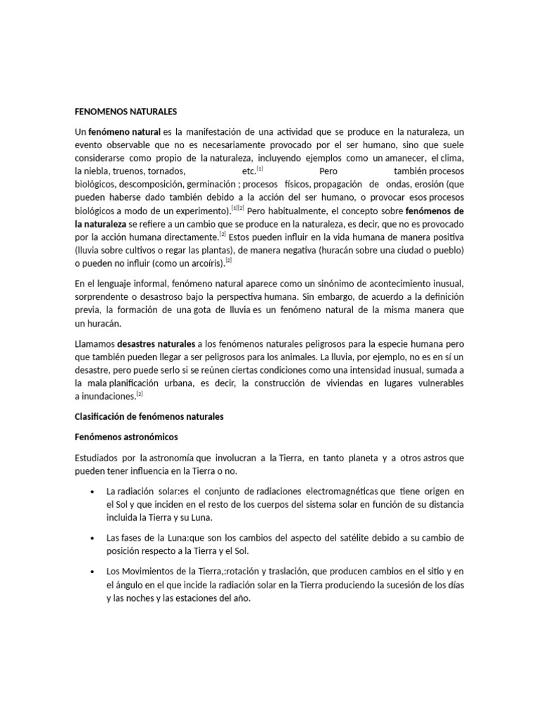 Clasificación de fenómenos naturales | PDF | Temblores | Tierra