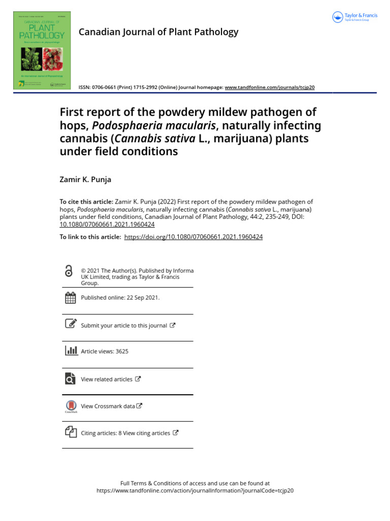 06-First Report of The Powdery Mildew Pathogen of Hops - Podosphaeria ...
