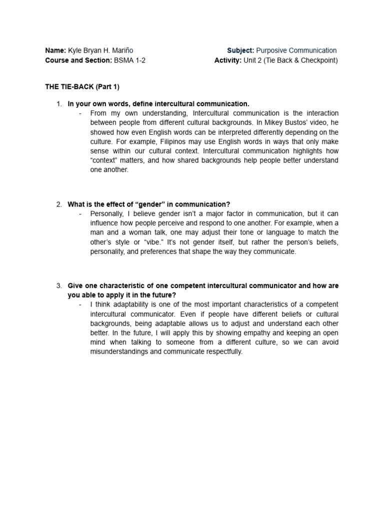 Mariño, Kyle Bryan H. Bsma 1-2 Purcomm Unit 2 Activity | PDF ...
