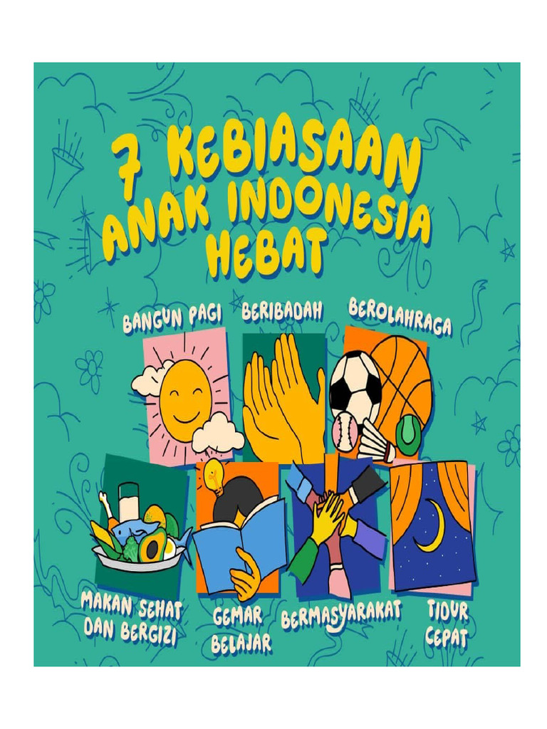 Poster 7 Kerbiasaan Anak Indo Hebat | PDF