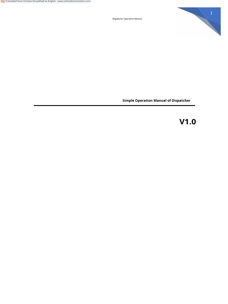 Dispatcher Operation Manual Guide | PDF | Login | Password