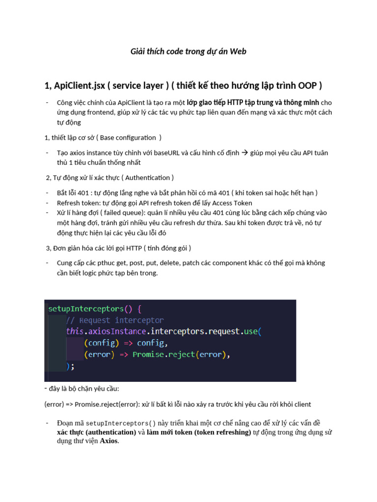 Giải Thích Code Trong Dự Án Web | PDF