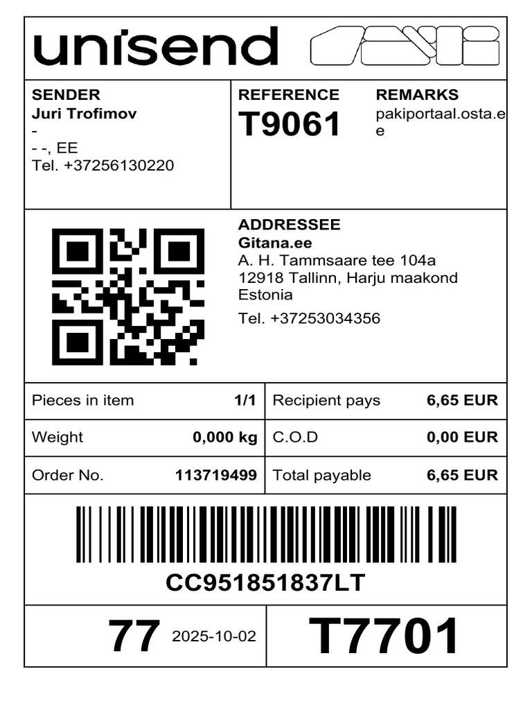 Unisend CC951851837LT | PDF