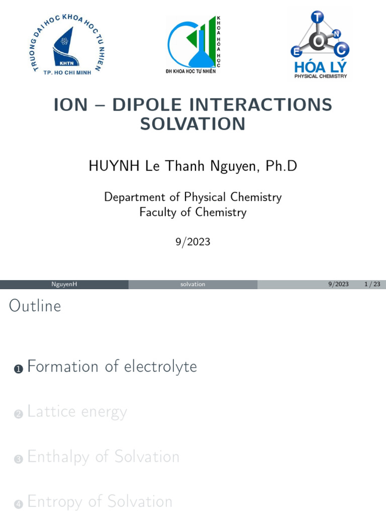 solvation | PDF | Solvation | Physical Sciences