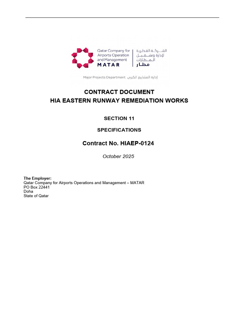 Section 11 - Specifications - Rev. 0 (IFC) | PDF | Concrete | Materials