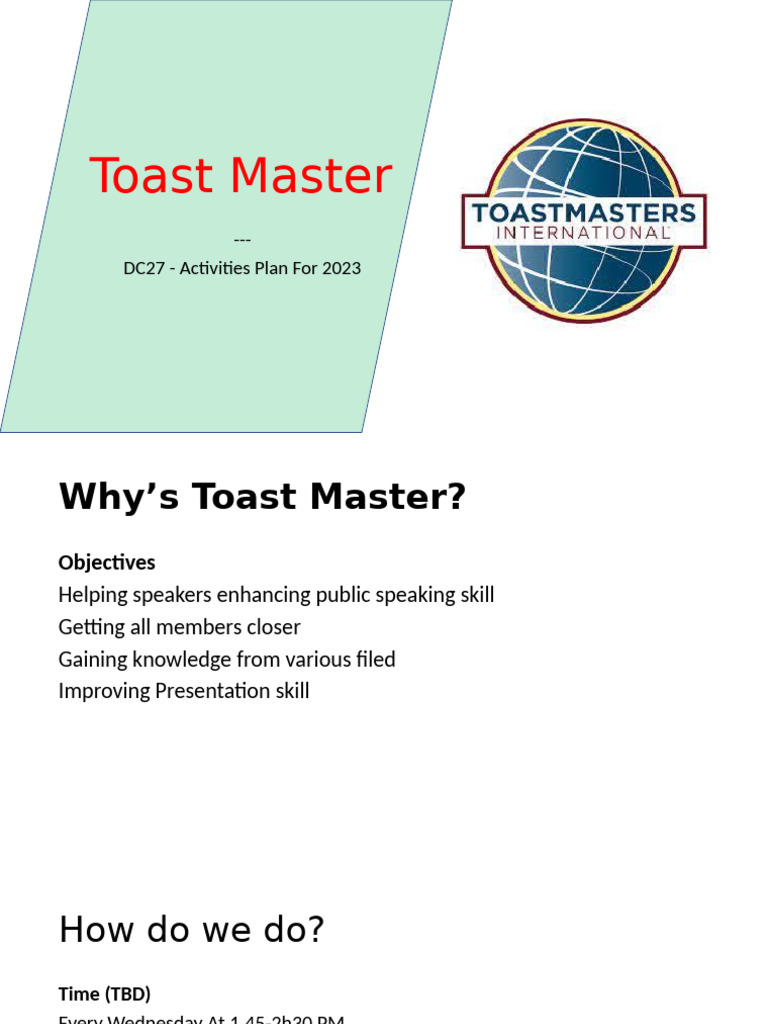 Toastmaster - Org | PDF