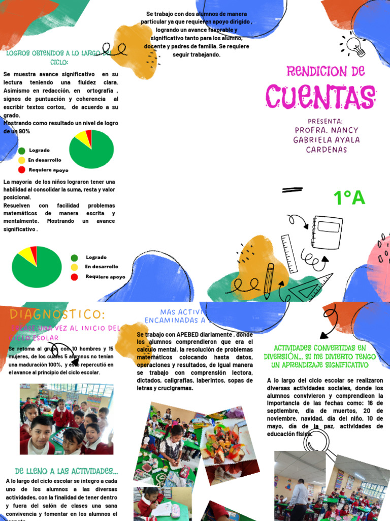 Folleto Tríptico Campaña Informativa de Fomento de La Lectura Colorido ...