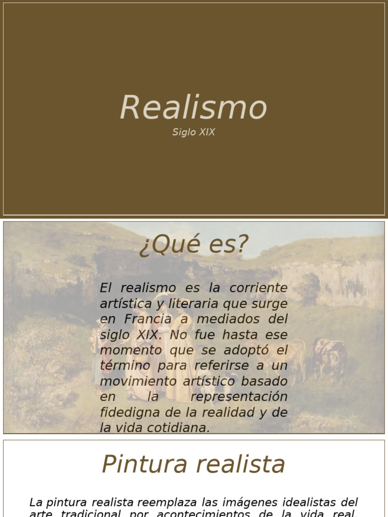 Realismo: Arte y Literatura del Siglo XIX | PDF