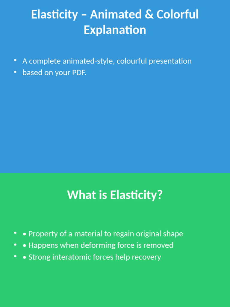 Elasticity Animated Colorful Presentation | PDF