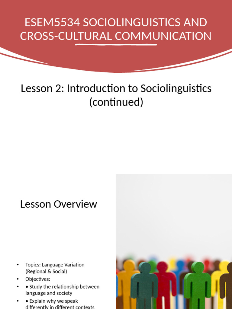 L2 Introduction To Sociolinguistics Slides | PDF | Sociolinguistics | Dialectology