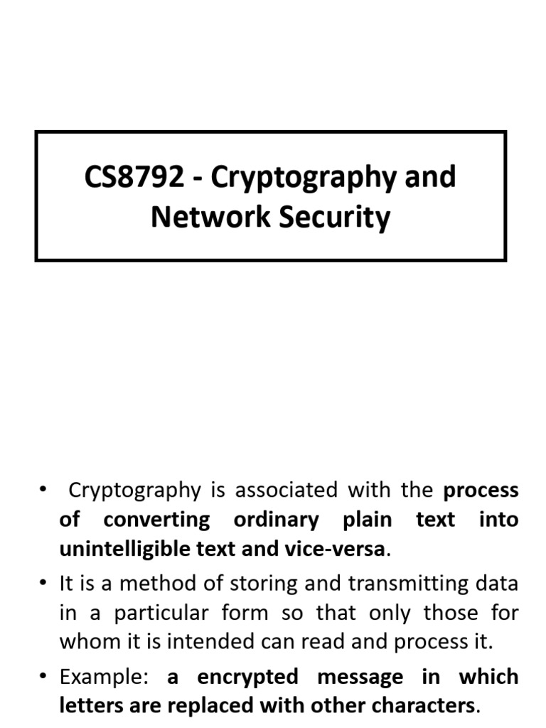 Unit-1 | PDF | Cryptography | Encryption